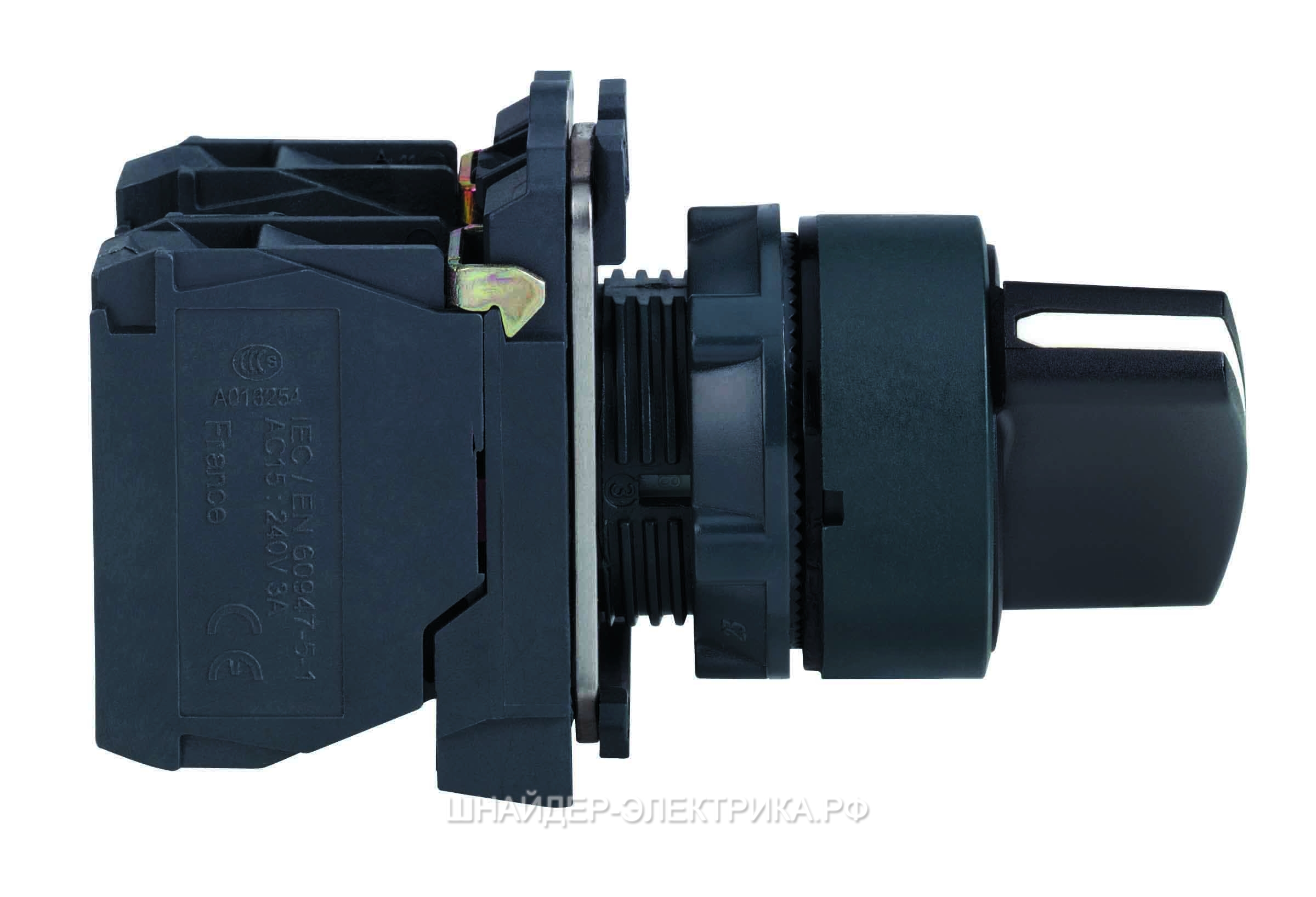 XB5AD21 - SE XB5 Переключатель 1-0 с фиксацией чёрный 1НО